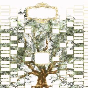 10-Generation Tree Template with Roots & Branches