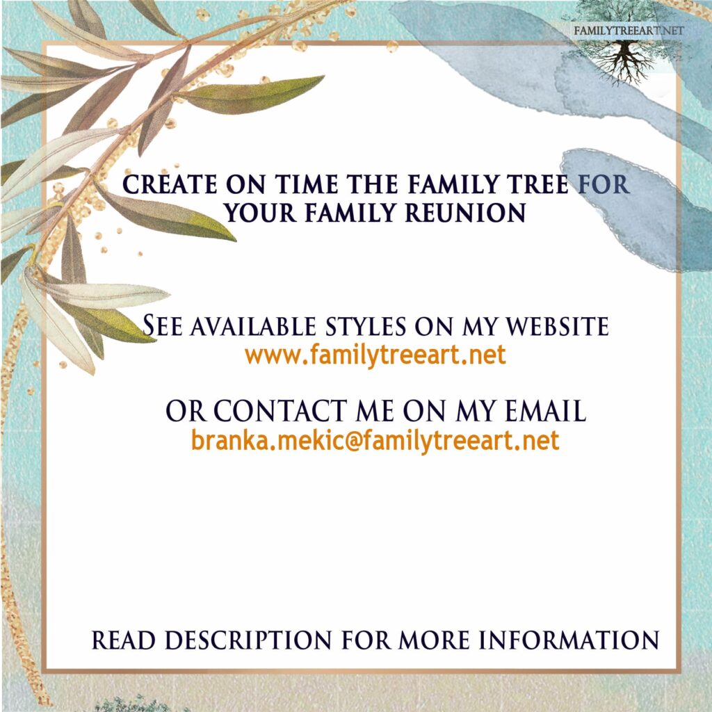 Custom Family Tree Chart – Large, Clear, Modern Design for Display ...