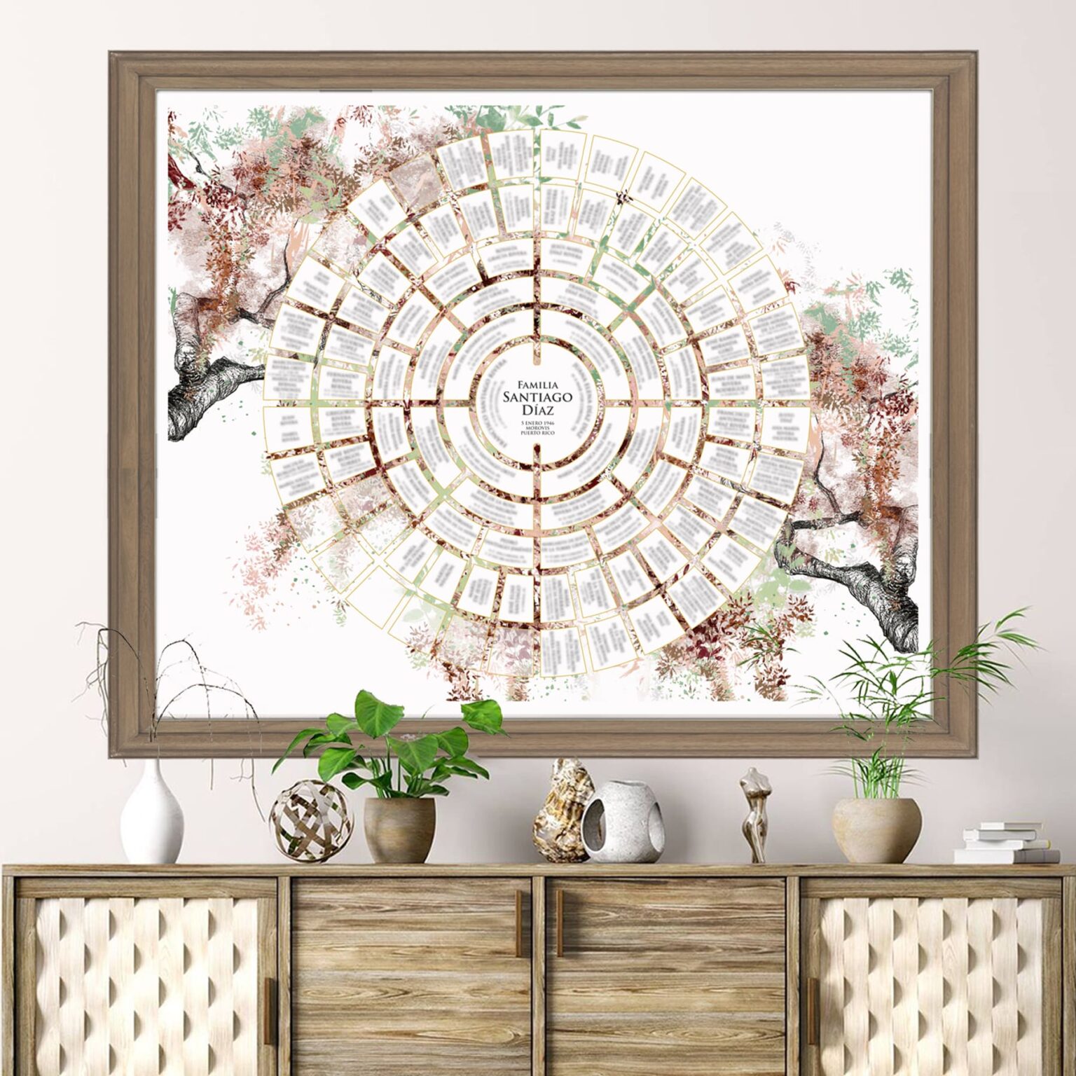 A perfect gift for a mother, family tree art personalized with ...